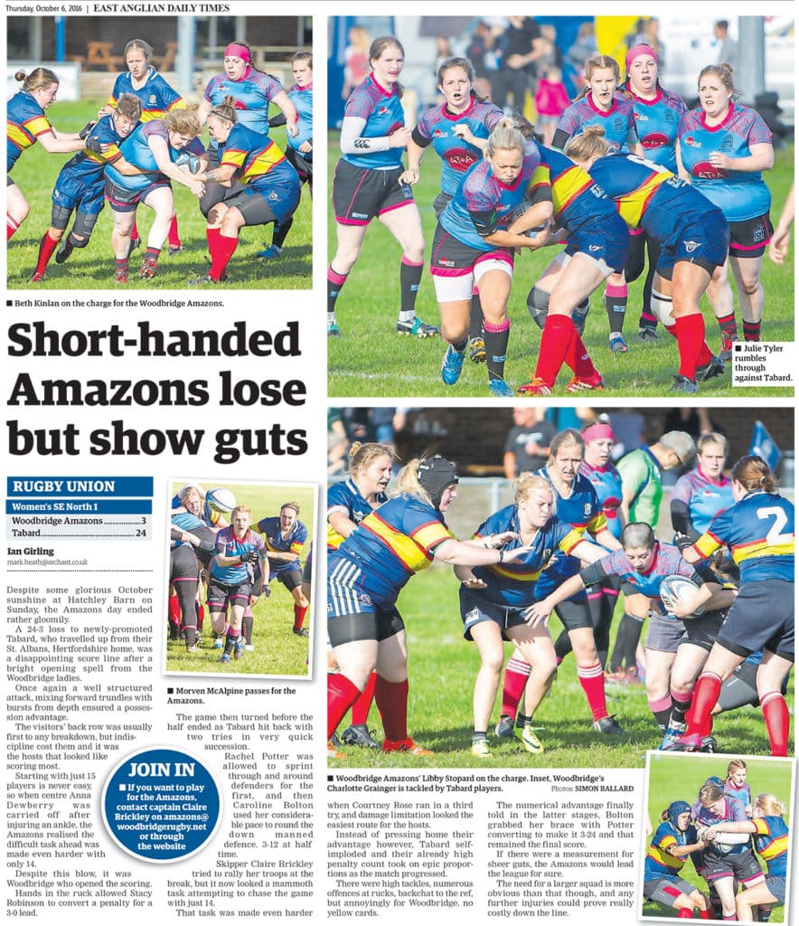 Tabard | Amazons | Womens RugbyWoodbridge Rugby Club