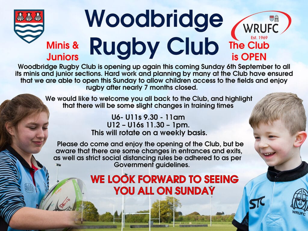 Juniors Return to Rugby - Woodbridge Rugby ClubWoodbridge Rugby Club